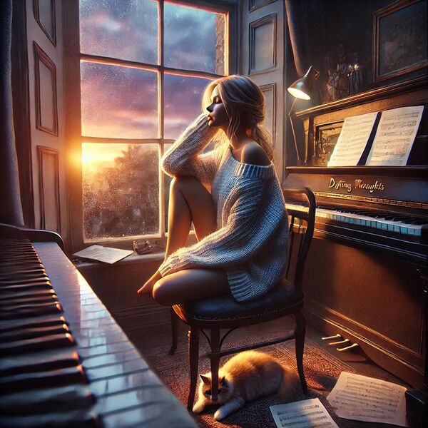 Drifting Thoughts (Dreamy Lo-fi with Nostalgic Piano and Reflective Pads 73 BPM), Relaxing AI ...