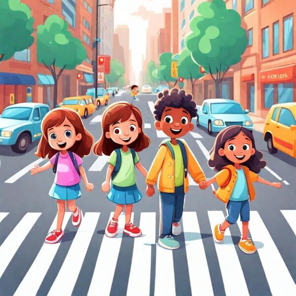 Learning How to Cross the Street Safely, Songs for Children Sing and ...