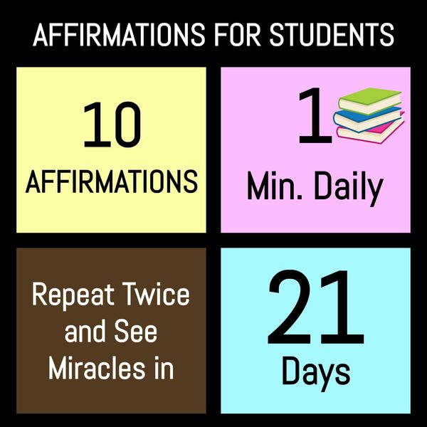 Powerful Positive Daily Morning Affirmations for Students | Study ...