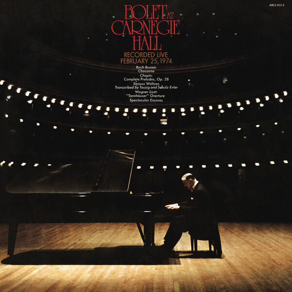 Jorge Bolet at Carnegie Hall, New York City, February 25, 1974 ...