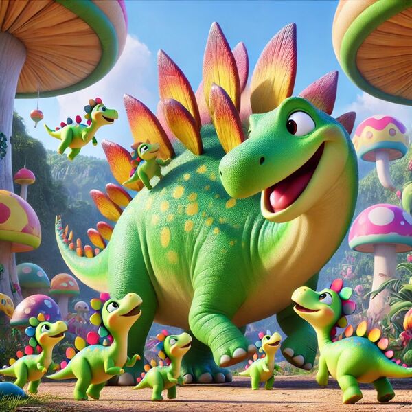 Stegosaurus (herbivorous, four-legged, armored dinosaur) Song For Kids ...