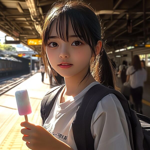 J にどねちゃん 駅のホームにいたら... / Nidone was on the station platform, AI美少女予備校 ...